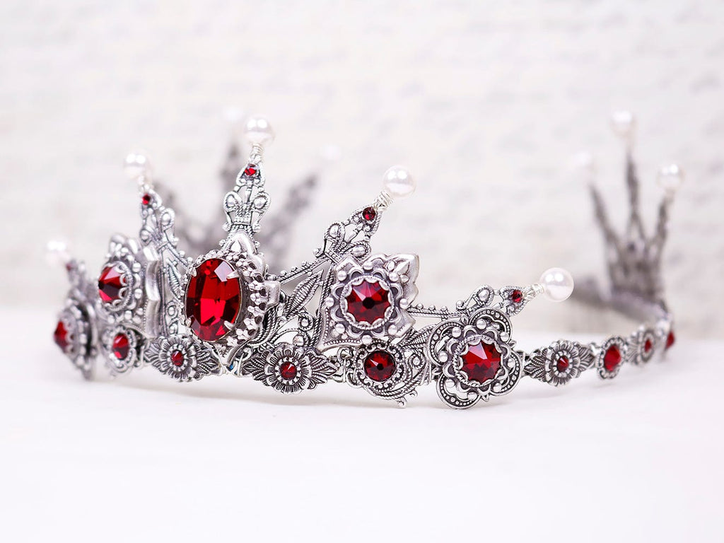 Medieval Bridal Tiara for Ren Faire Fantasy Weddings in Antiqued Finish ...