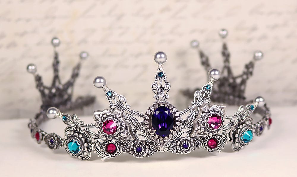 Medieval Bridal Tiara for Ren Faire Fantasy Weddings in Antiqued Finish ...